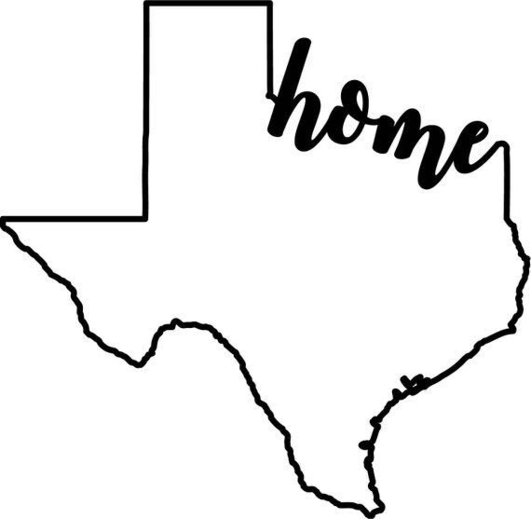 Texas State home Car Decal - Etsy