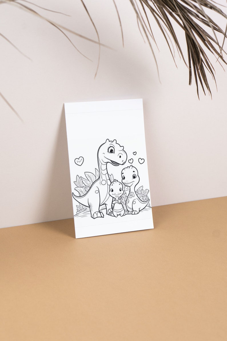 Cute Dinosaurs Coloring Book Printable for Kids Coloring - Etsy