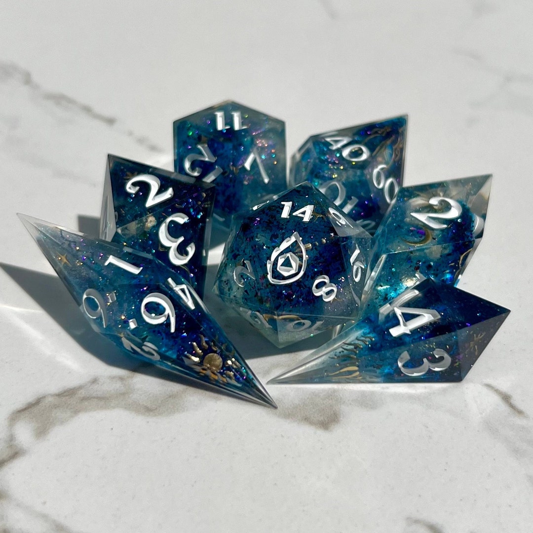 Celestial Skies - Handmade Sharp Edge TTRPG Dice - Etsy