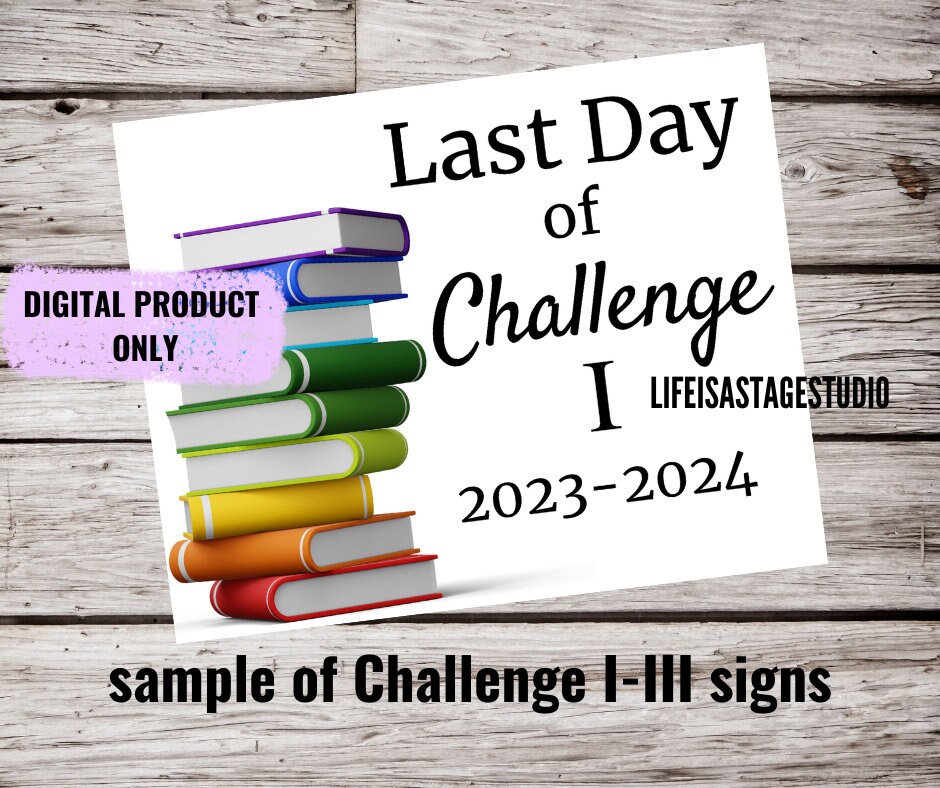 Digital Download Last Day of School Sign Printables - Etsy