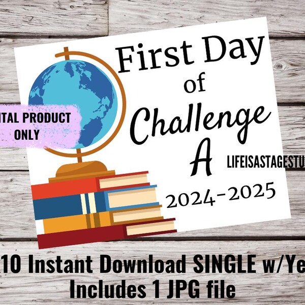 First Day of Challenge a Sign - Etsy