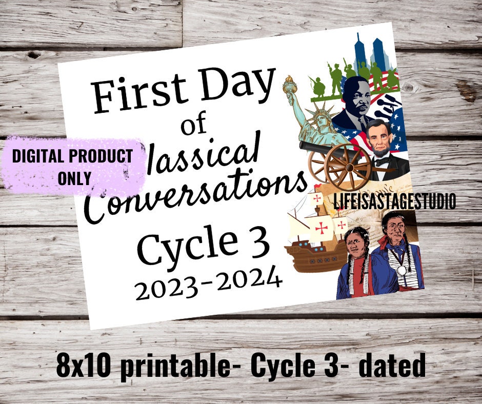 Digital Download, First Day of School Sign Printable, Classical ...