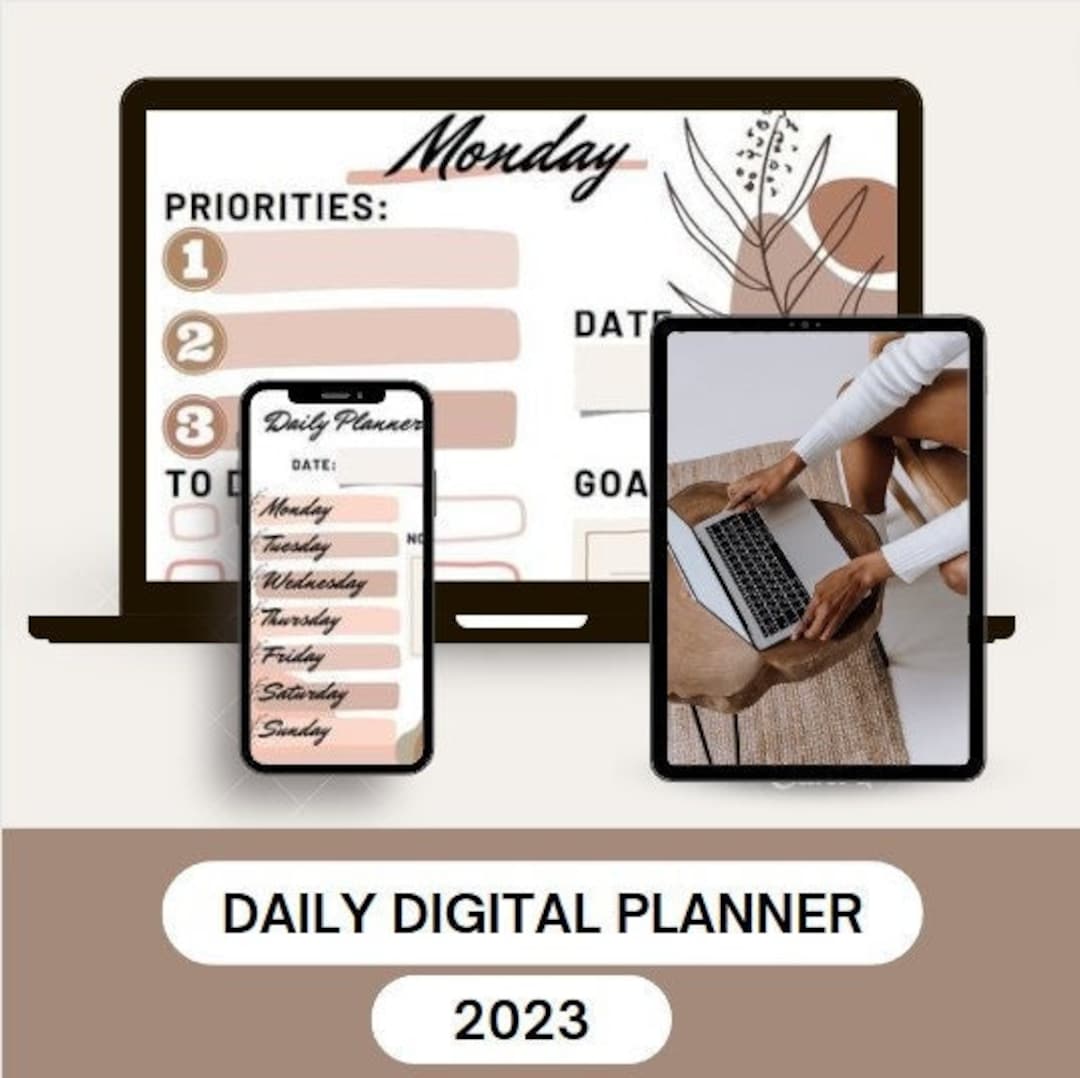 DIGITAL DAILY PLANNER 8 Pages Daily Weekly to Do List Organization ...