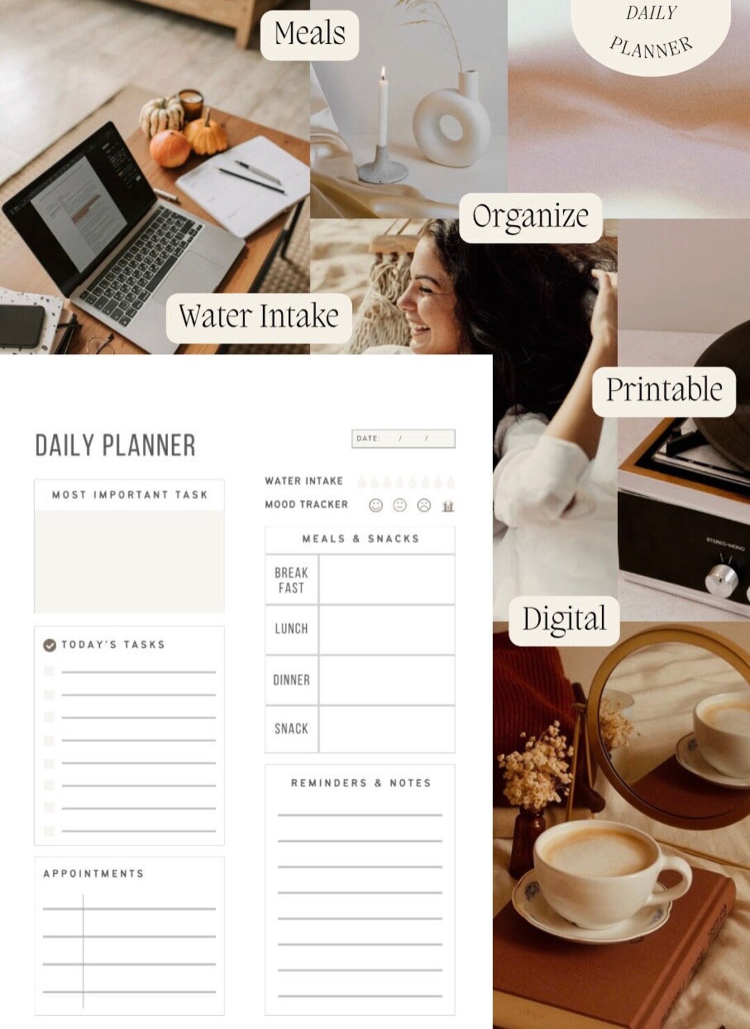 Digital/printable Weekly Planner Organizer to Do List Minimalist A4 ...