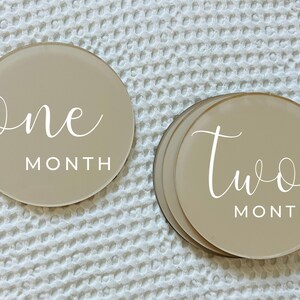 Acrylic Baby Milestones | Acrylic Milestone Discs, Monthly Milestones ...