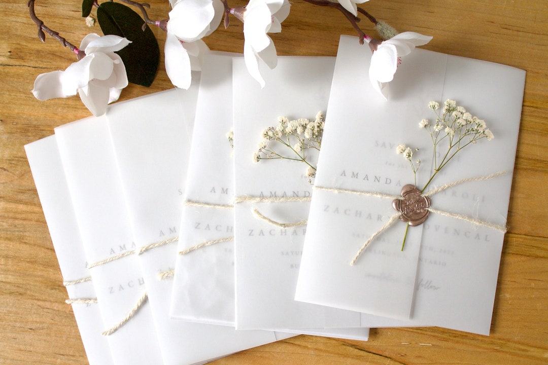 Vellum Jackets (10 Pack) | Clear Invitation,wedding Invitation ...
