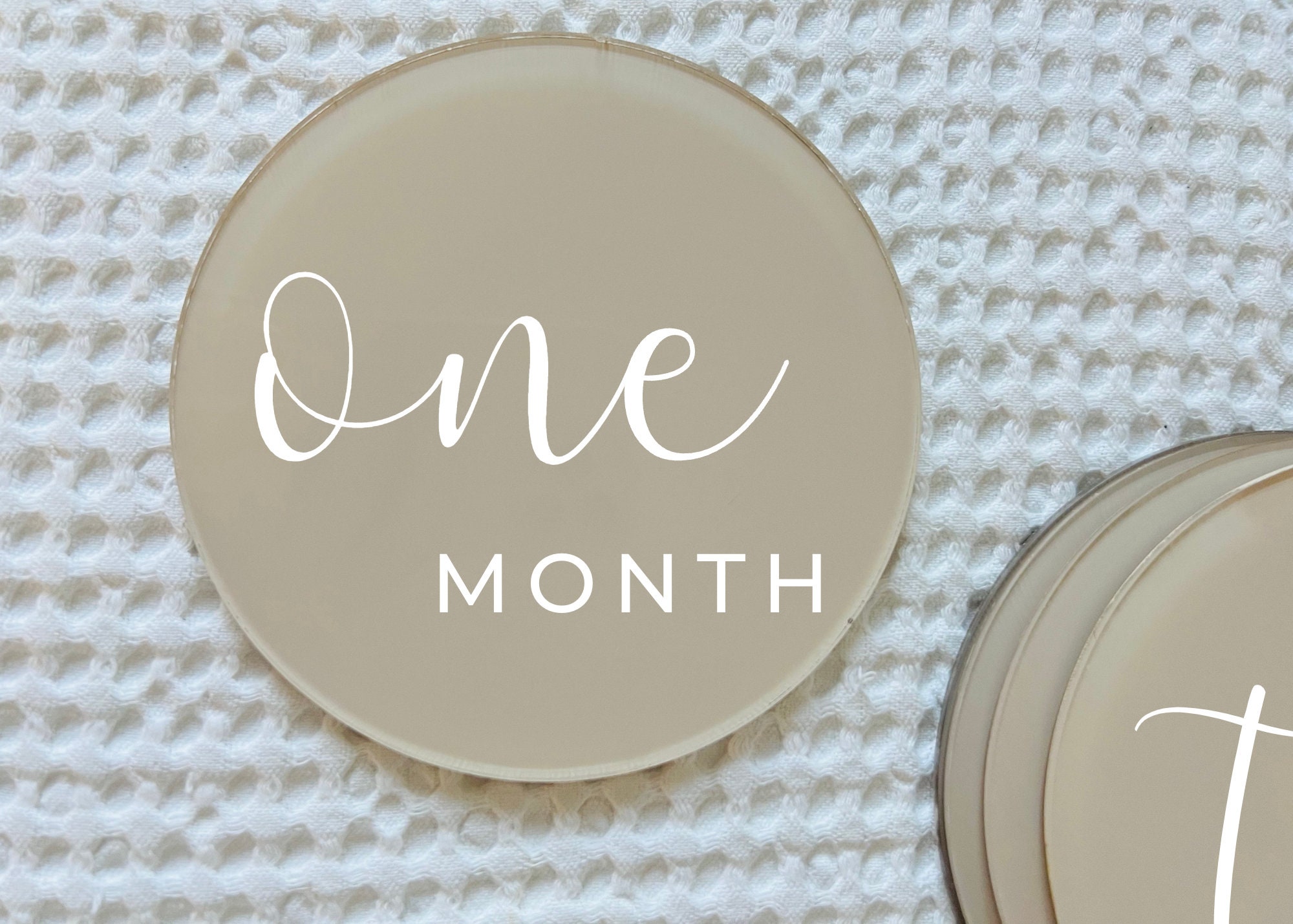 Acrylic Baby Milestones | Acrylic Milestone Discs, Monthly Milestones ...