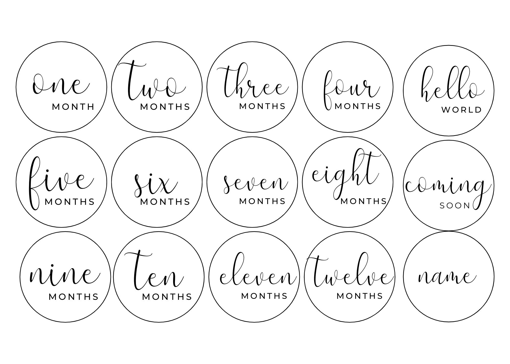 Acrylic Baby Milestones | Acrylic Milestone Discs, Monthly Milestones ...
