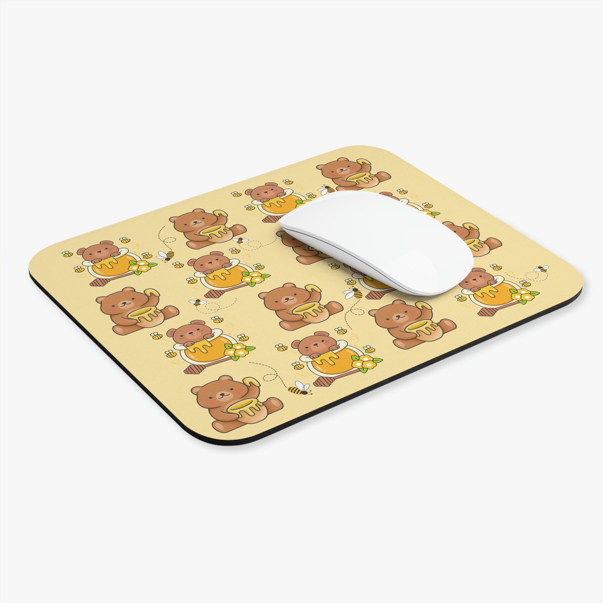 Honey Bees Mouse Pad | Cute Mousepad | Yellow Mousepad | - Etsy