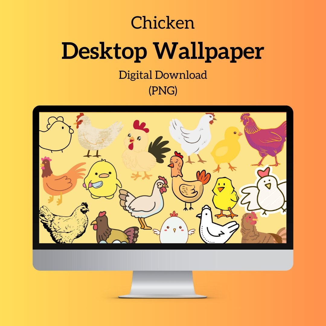 Chicken Desktop Wallpaper - Etsy
