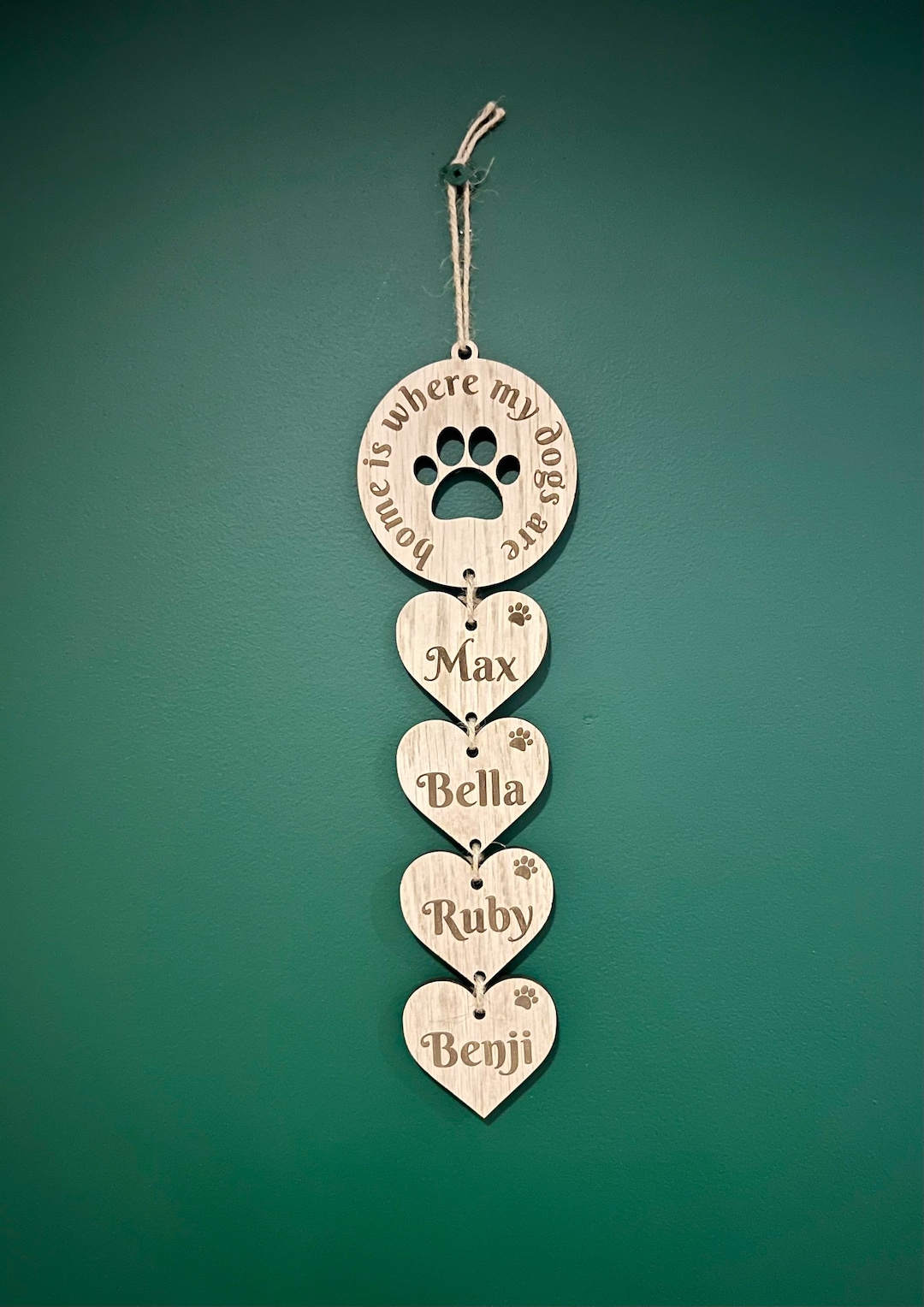 Personalised Pet Name Wall Plaque - Home is Where - Dog Plaque - Dog ...