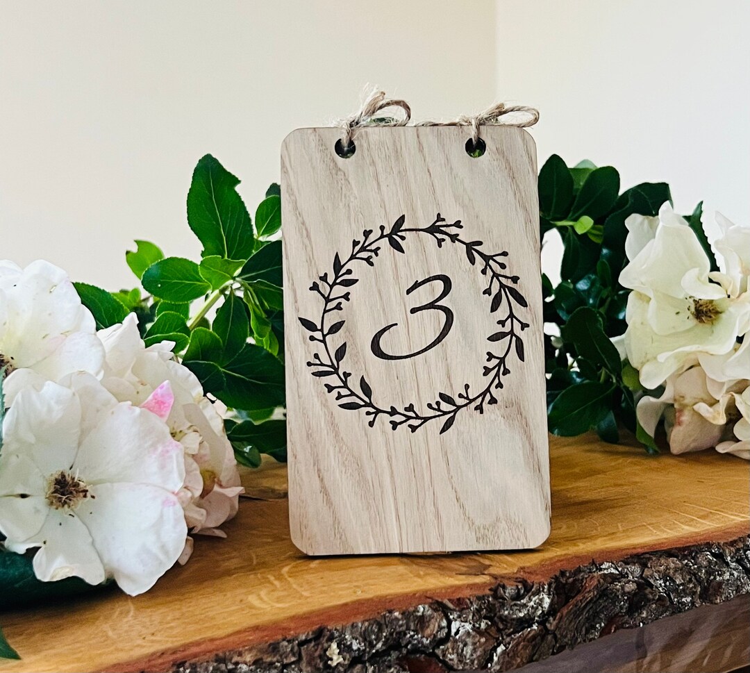 Rustic Wooden Wedding Table Numbers – Cherry Wood Centerpiece - Etsy