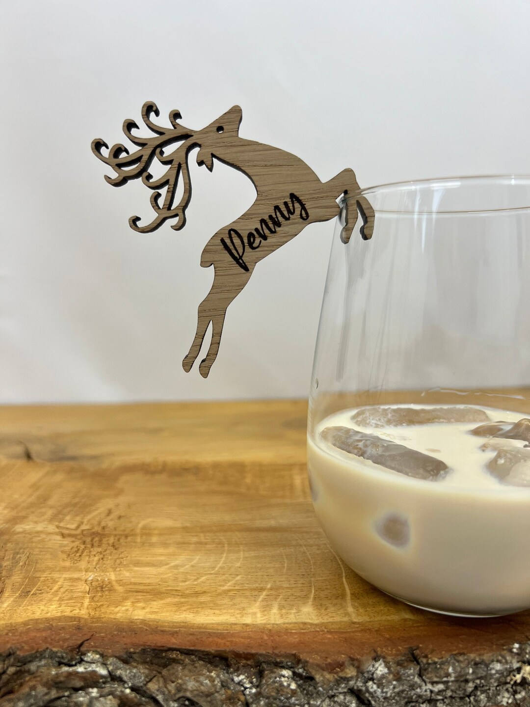 Christmas Reindeer Glass Table Names Christmas Christmas Accessories ...