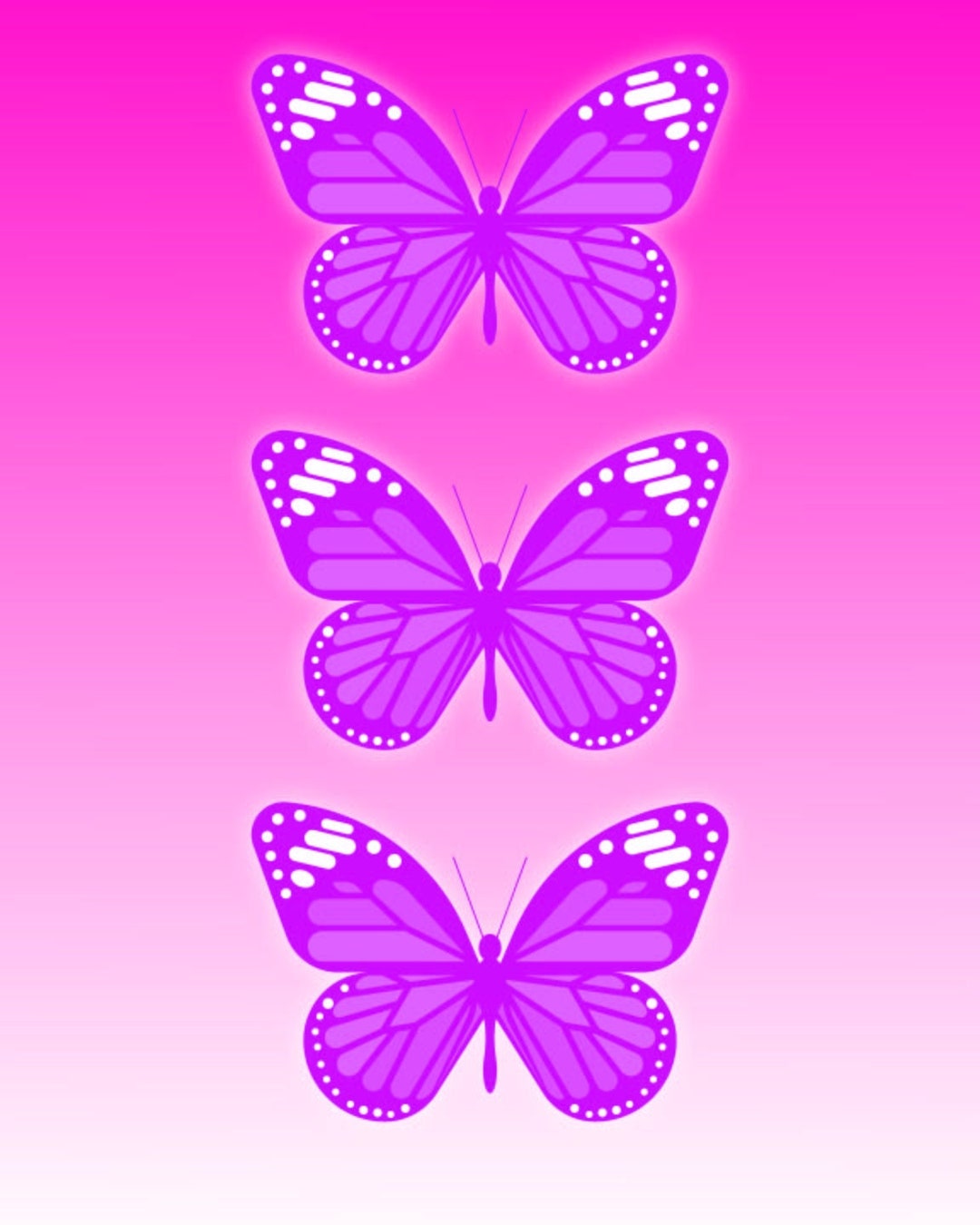 Pink Butterfly Poster - Etsy