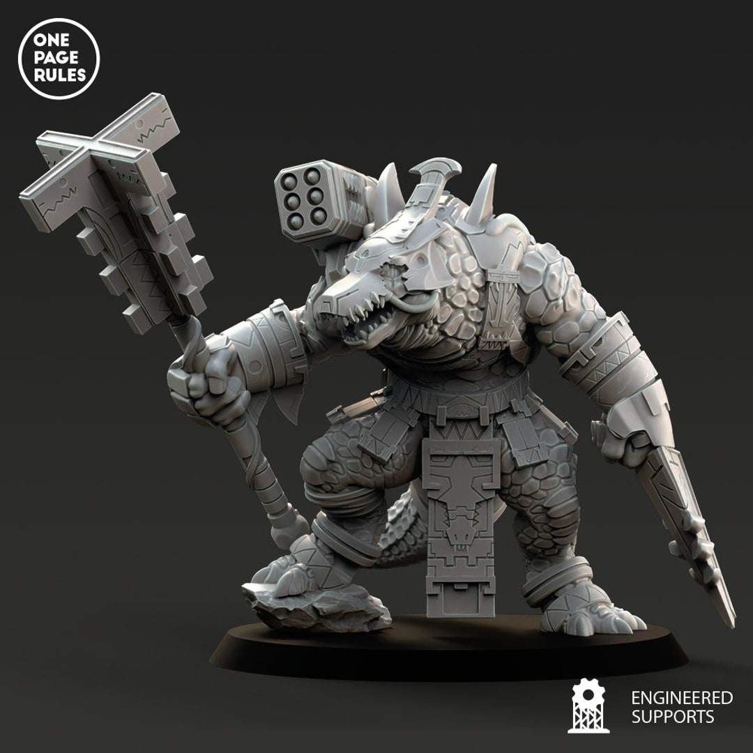 Onepagerules Gator Veteran Miniature - Etsy