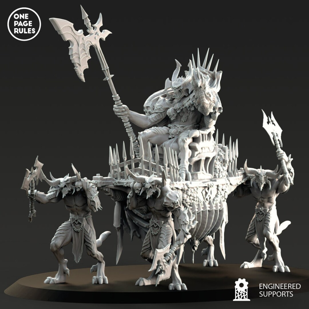War Daemons King and His Throne Onepagerules DND 4K - Etsy
