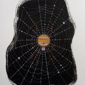 Orb Weaver Spider, Space Spider, Nephila, Stars, Quirky, Original, Hand ...