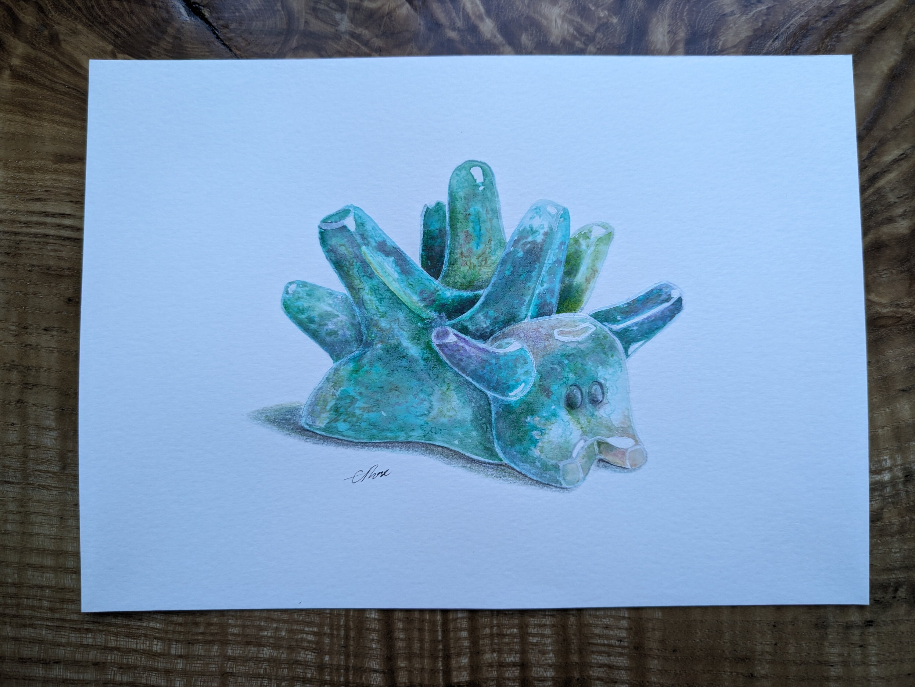 Leaf Sheep Sea Slug Carved From Green Moss Agate Gemstone Crystal A5 ...