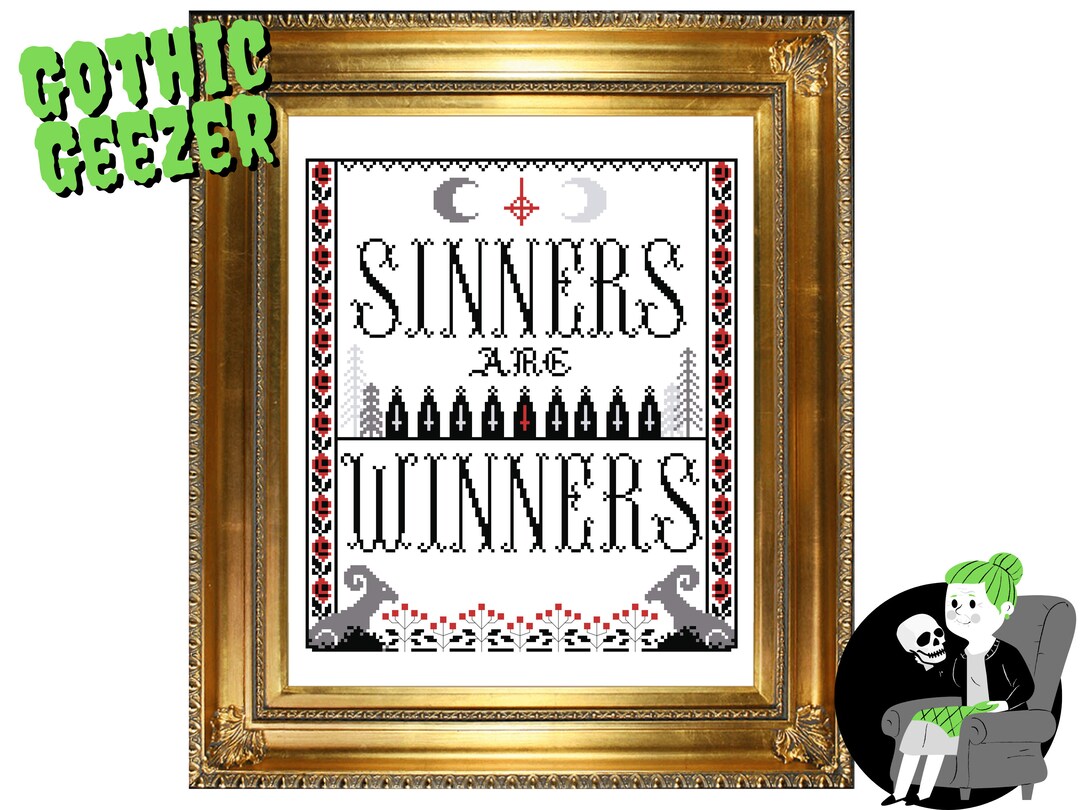 Sinners Are Winners x-stitch Pattern Pattern ONLY - Etsy