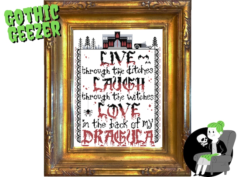 Live, Laugh, Love, Dragula [x-stitch Pattern] Pattern ONLY - Etsy