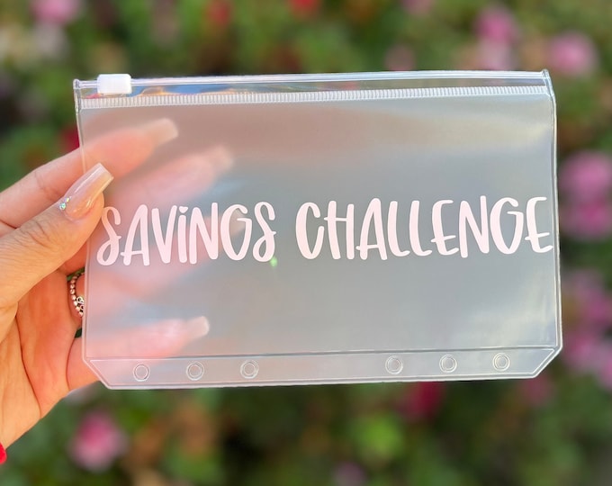 Custom A6 Cash Envelope, Vinyl Cash Envelope, Clear Zipper Cash ...