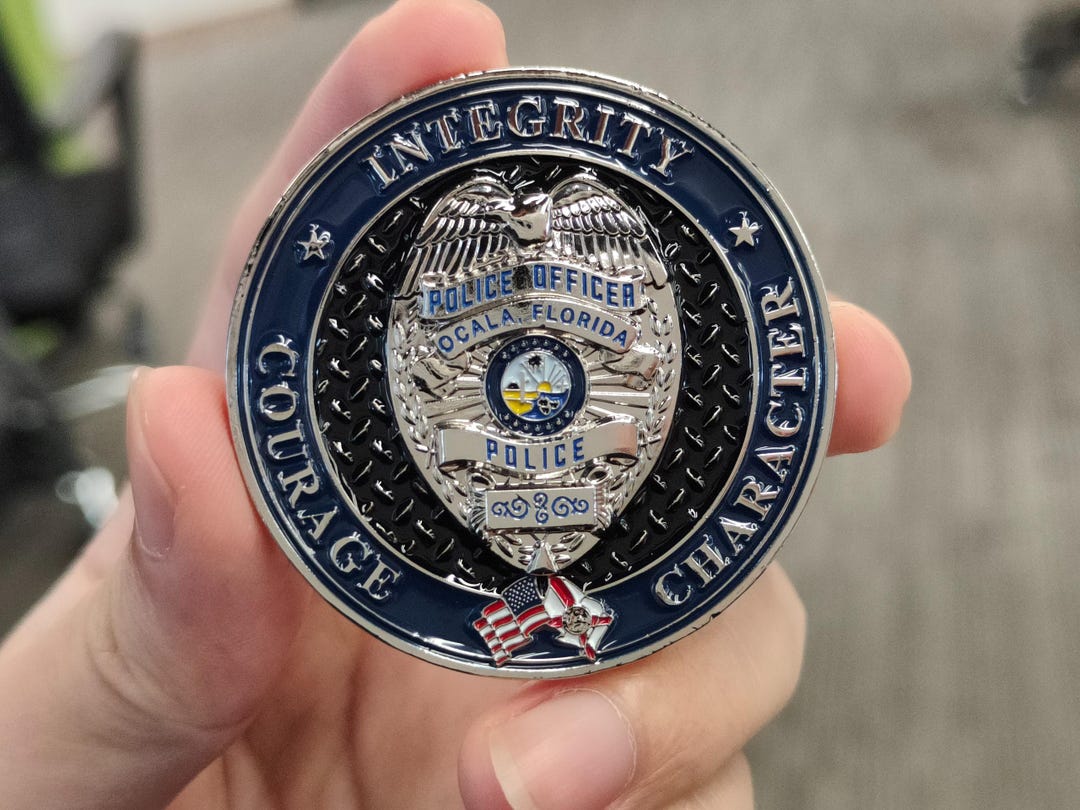 Ocala PD Patrol Division Challenge Coin (2025) 2 Inch With Downtown ...