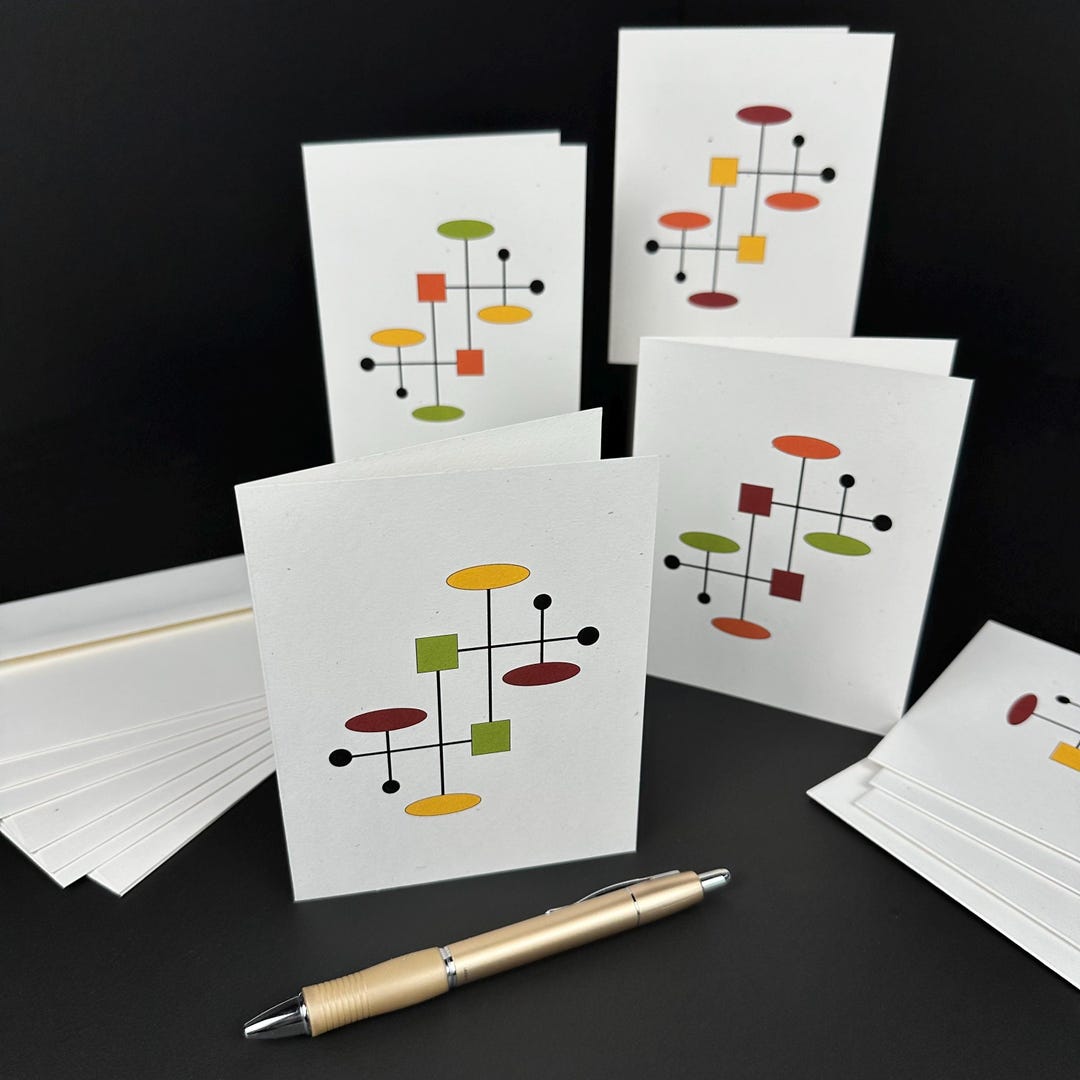 Colorful Modern Note Cards: Mod Circuit Series No. 1160 - Blank Inside ...