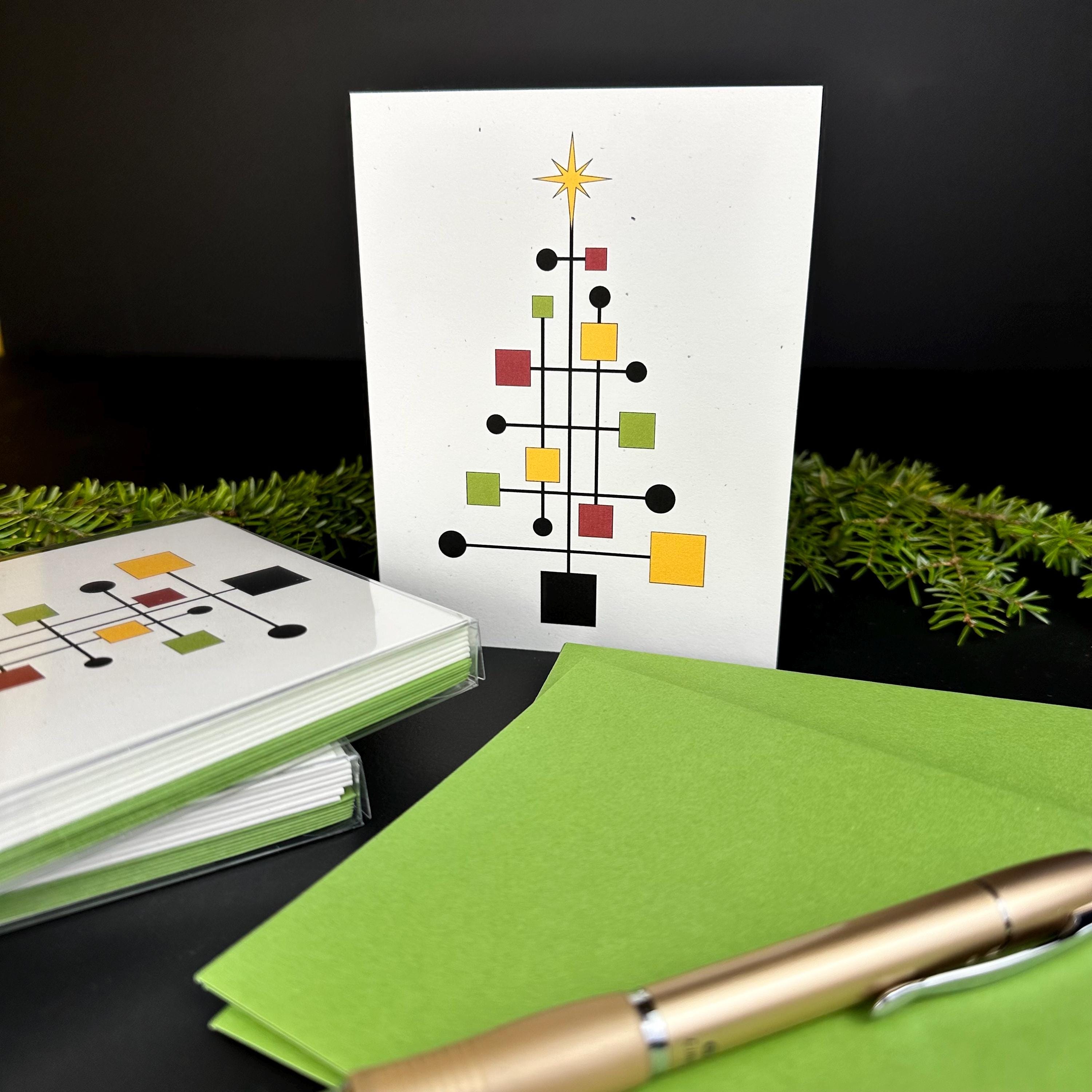 Eco-friendly Mid-century Modern Note Card Sets: Mod Circuit Series ...