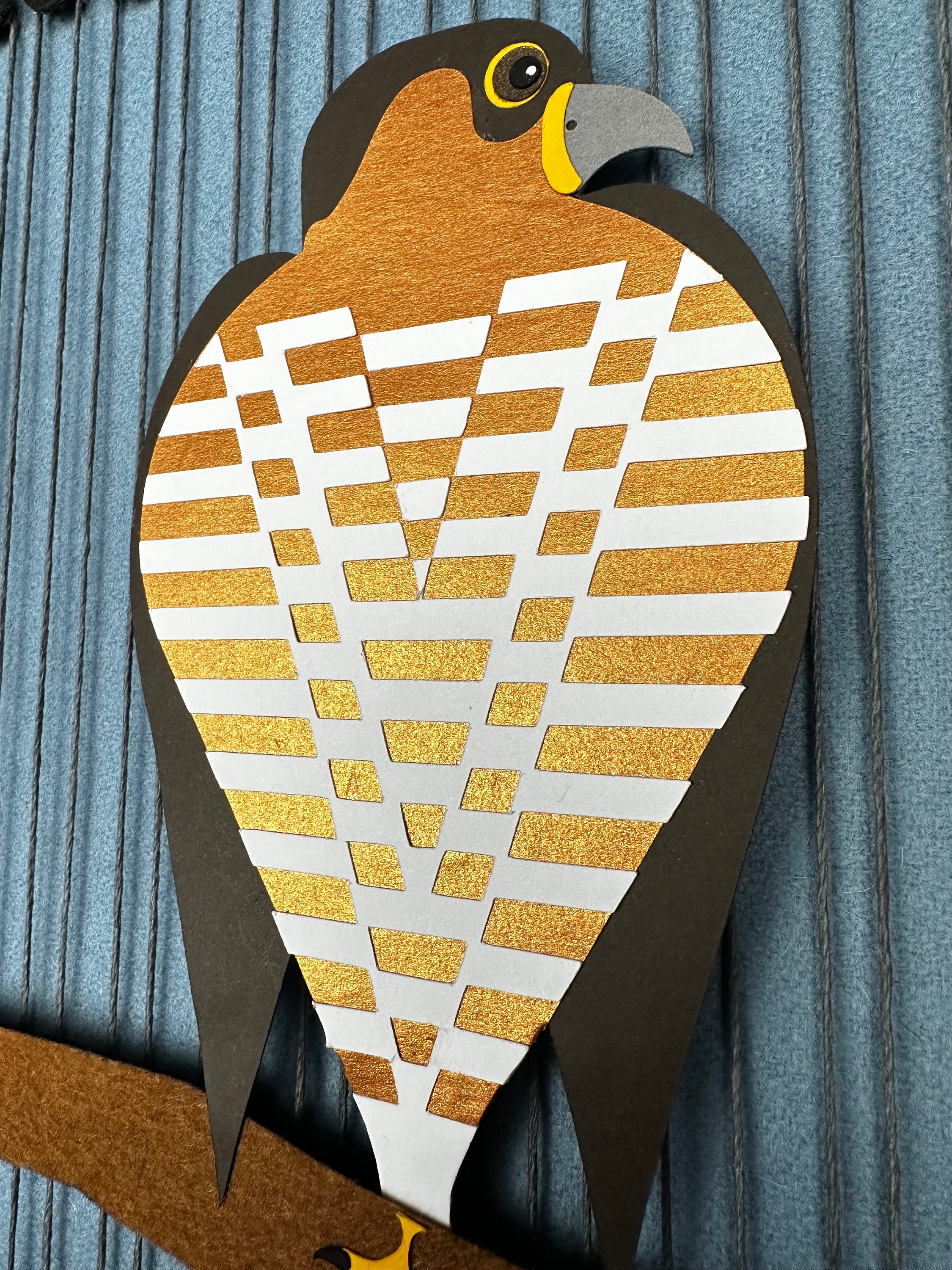 Sharp-shinned Hawk on Branch 3D Modern Art, Charlie Harper-inspired ...