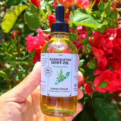 Handcrafted Rose Multi Use Oil For Body And Hair Etsy