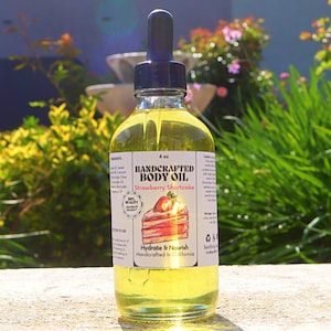 Handcrafted Strawberry Shortcake Body Multi-use Oil for Body Care ...
