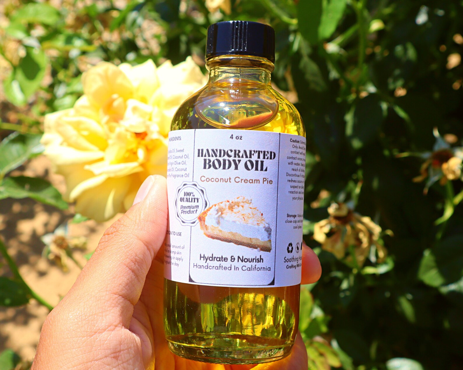 Handcrafted Coconut Cream Pie Body Oil for Smooth and Silky Skin ...