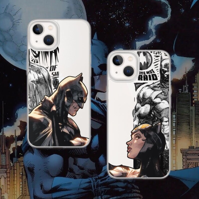 Batman and Catwoman Phone Cases, Marvel Bestfriend Gift , Transparent ...