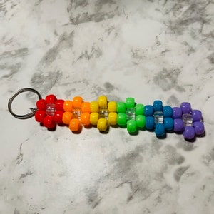 Pride Kandi Flower Keychains | Kandi Flower | Pride Kandi | Kandi ...