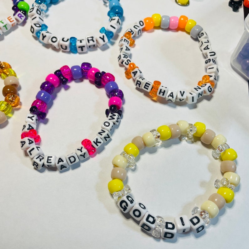 Custom Kandi Bracelet Any Words Any Colors Kandi Bracelet - Etsy