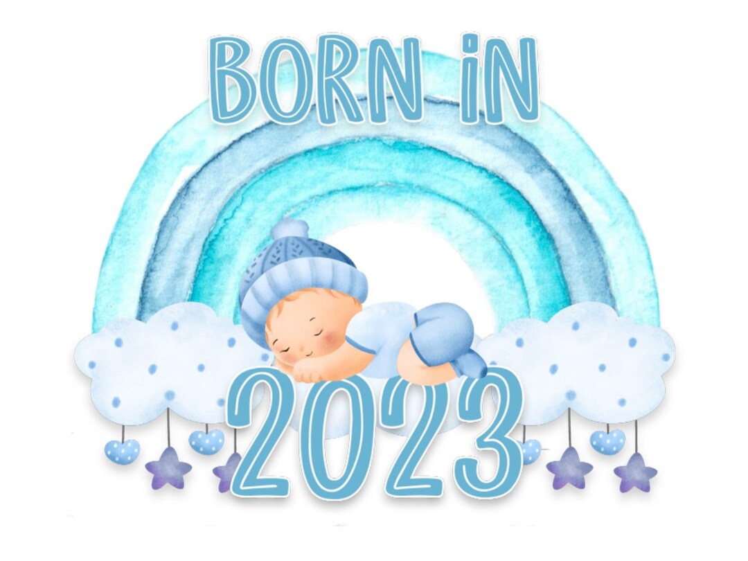 Sublimation Born in 2023 Baby Girl Baby Print - Etsy UK