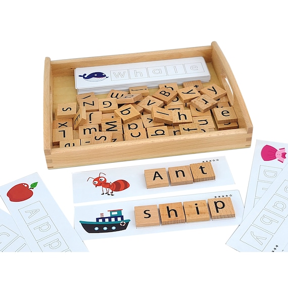 Matching Letter Game With Tray / Spelling Game / Montessori - Etsy