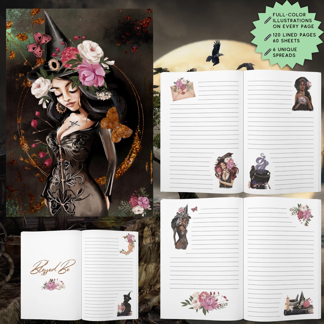 Pretty Pagan Notebook Journal Blank Lined Writing Journal - Etsy