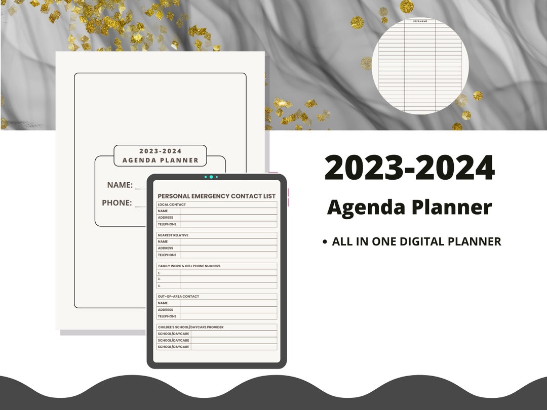 2024 Digital Agenda Planner: Stay Organized & On-track All Year With ...