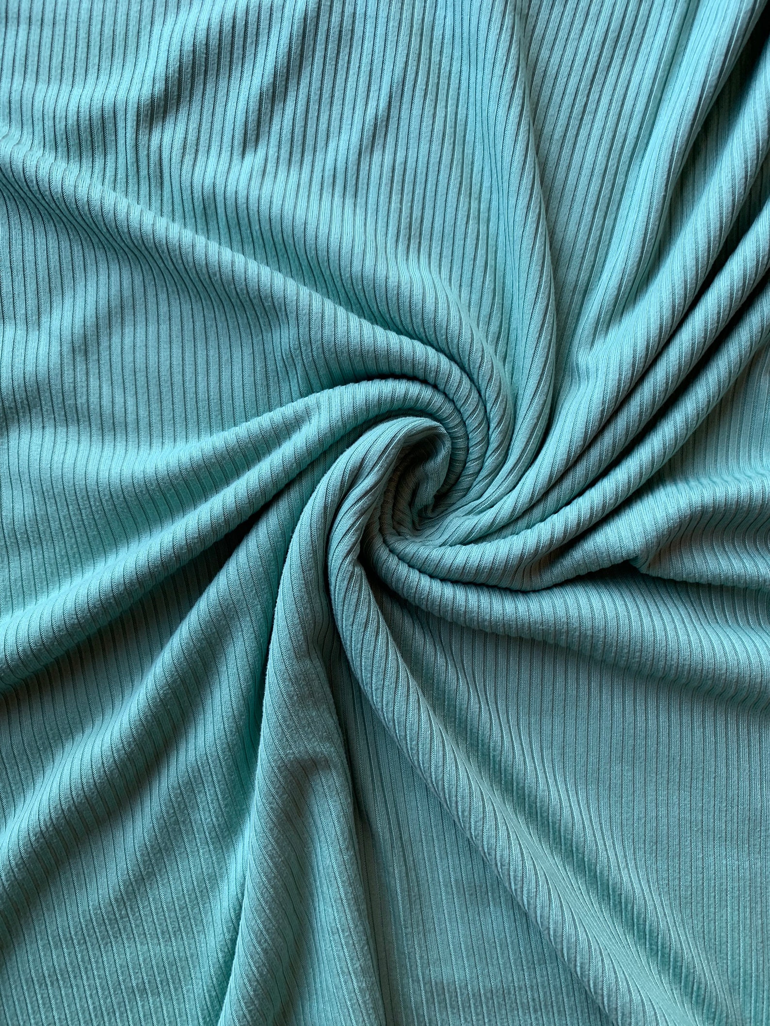 Sage Blue Rib Knit Fabric - 4x2 Rib Knit Fabric - Soft Fabric - Fabric ...