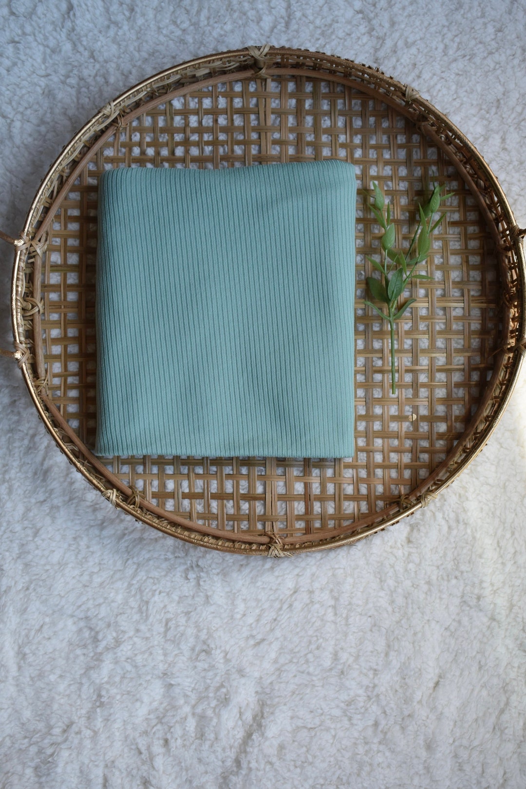 Sage Blue Rib Knit Fabric - 4x2 Rib Knit Fabric - Soft Fabric - Fabric ...