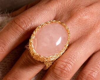 Large Quartz Ring - Etsy