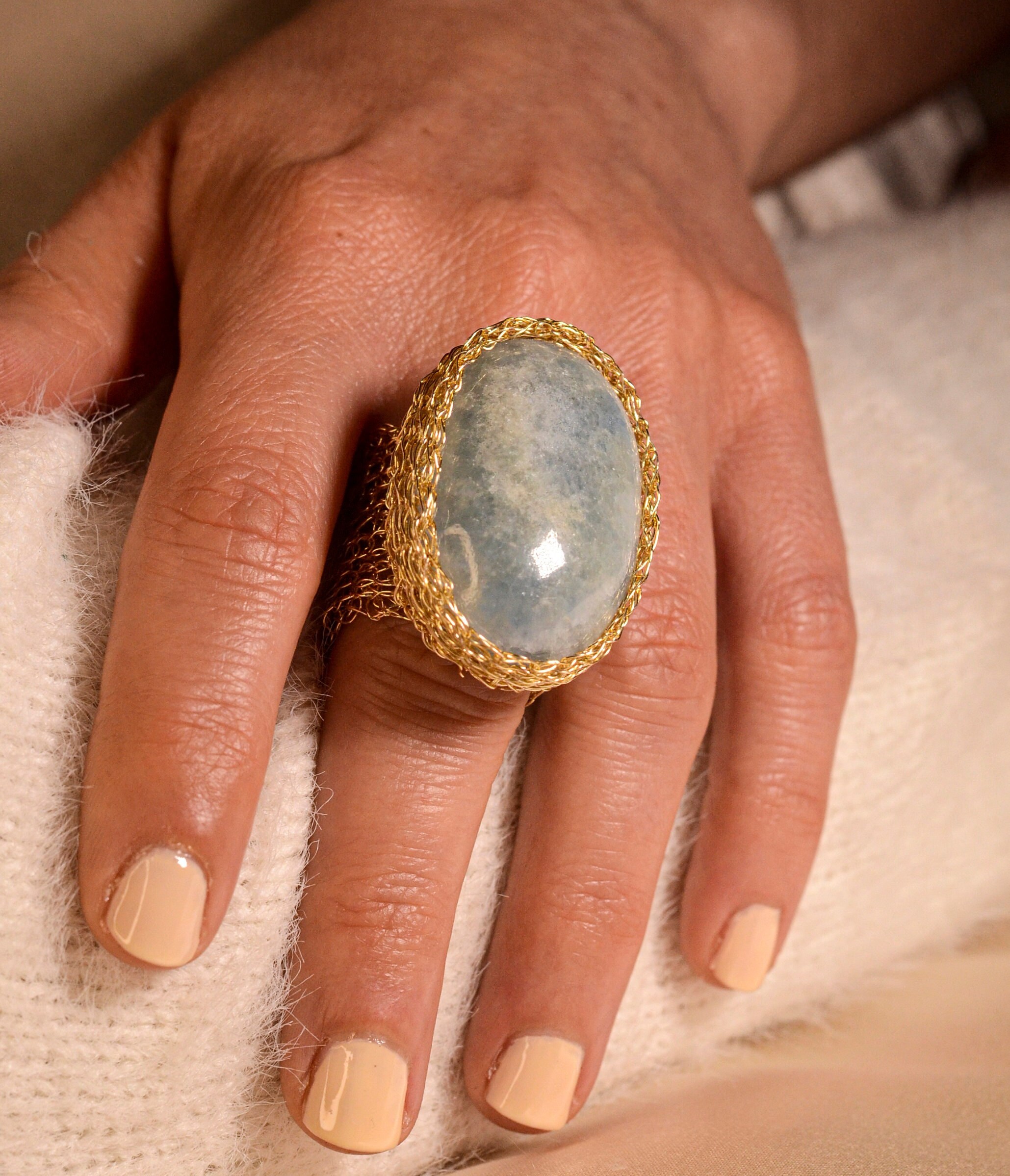 Oversized Crystal Ring Extra Large Cocktail Ring With Big - Etsy
