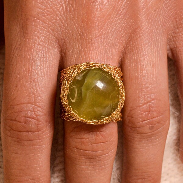 Chunky Gold Ring - Etsy