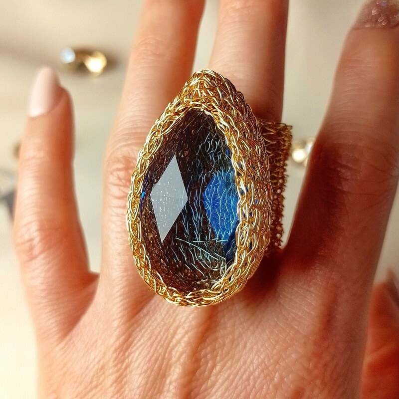 Large Stone Ring - Etsy