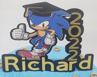 Sonic Graduation Cake Topper - Etsy