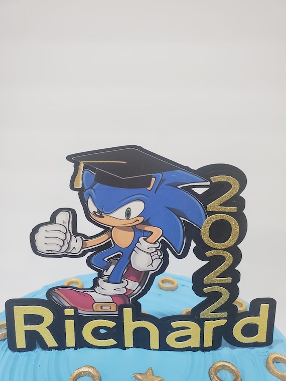 Sonic Graduation Cake Topper - Etsy