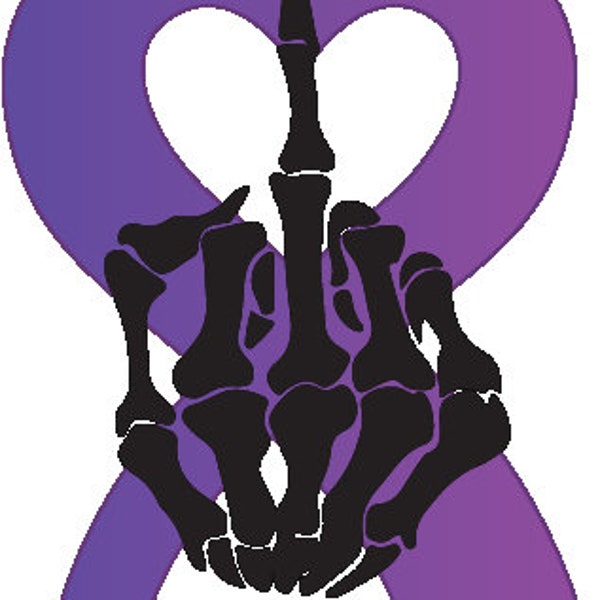 Purple Heart Cancer Ribbon Svg - Etsy