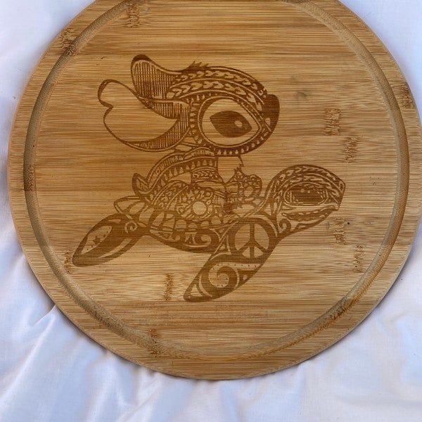 Stitch Riding A Turtle Etsy