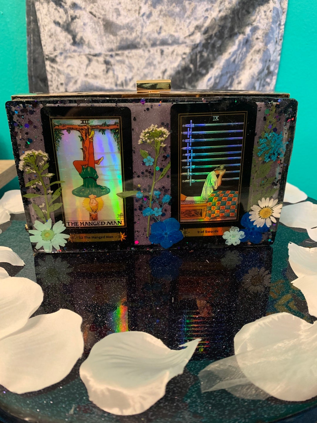 Iridescent Purple Tarot Resin Purse - Etsy